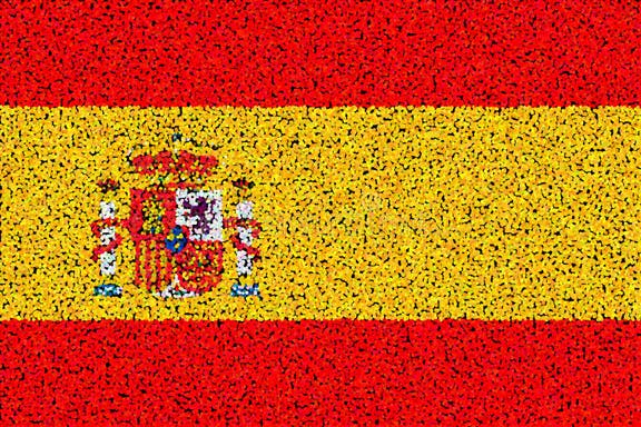 Spain. Flag of Spain. Llustration of the Flag of Spain. Horizontal ...