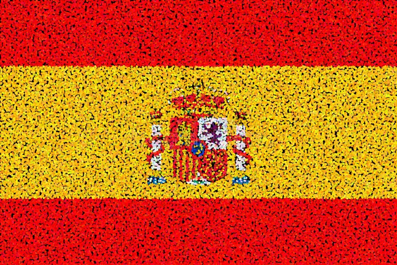 Spain. Flag of Spain. Llustration of the Flag of Spain. Horizontal ...