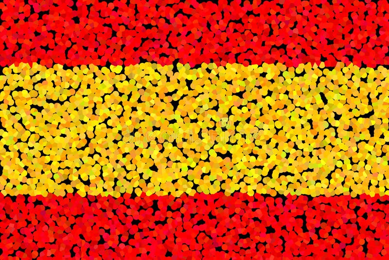 Spain. Flag of Spain. Llustration of the Flag of Spain. Horizontal ...
