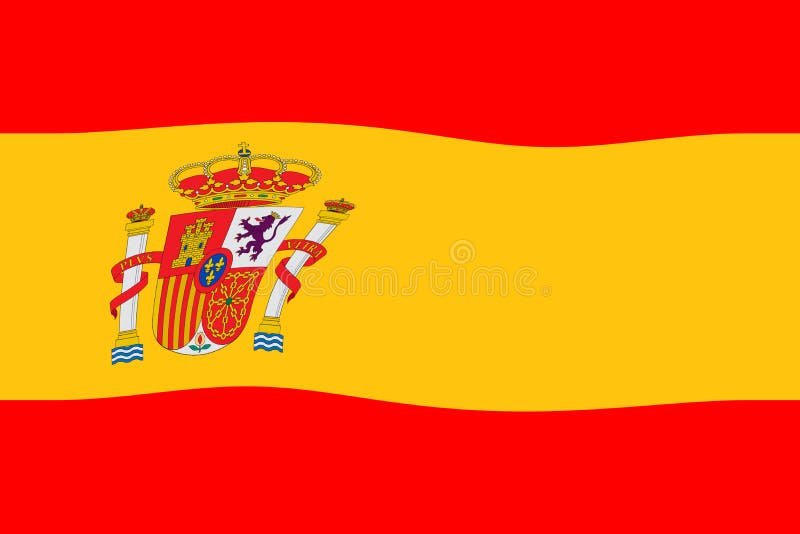 Spain. Flag of Spain. Llustration of the Flag of Spain. Horizontal ...