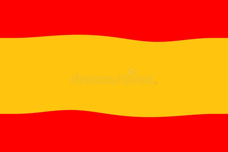 Spain. Flag of Spain. Llustration of the Flag of Spain. Horizontal ...