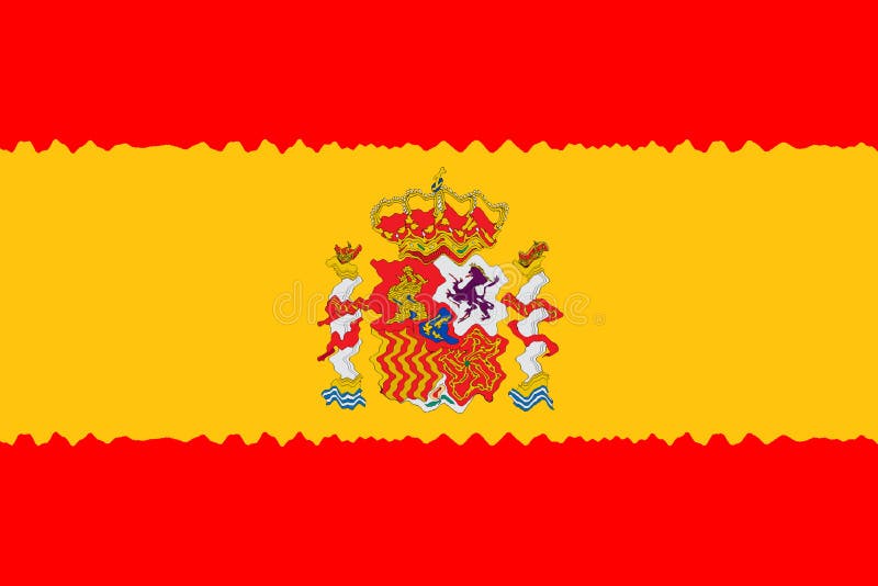 Spain. Flag of Spain. Llustration of the Flag of Spain. Horizontal ...