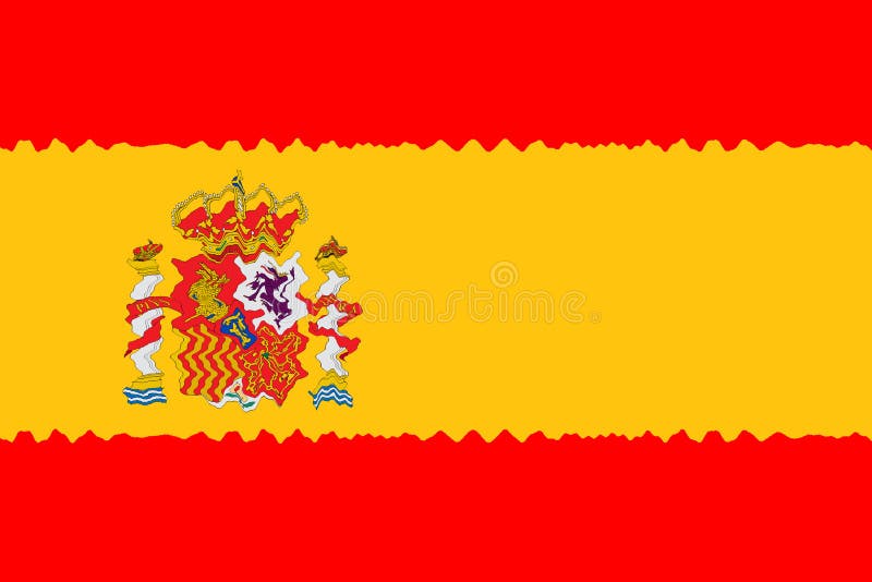 Spain. Flag of Spain. Llustration of the Flag of Spain. Horizontal ...
