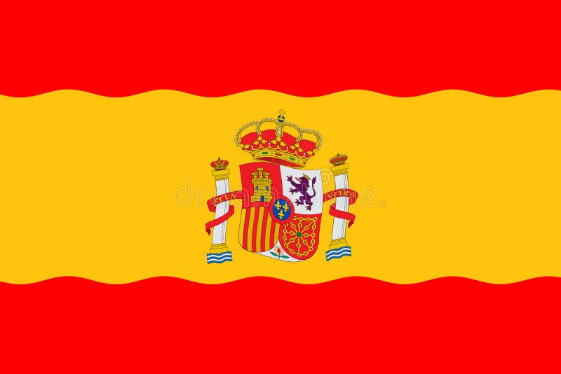 Spain. Flag of Spain. Llustration of the Flag of Spain. Horizontal ...