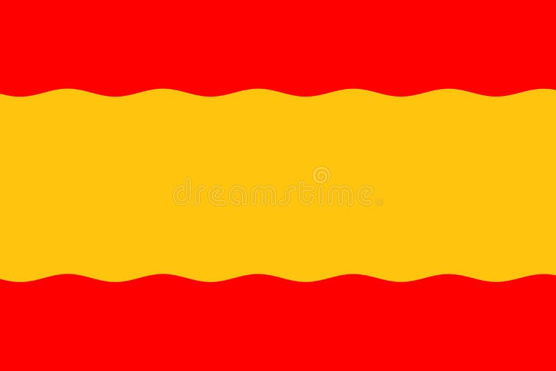 Spain. Flag of Spain. Llustration of the Flag of Spain. Horizontal ...