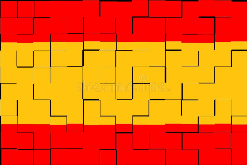 Spain. Flag of Spain. Llustration of the Flag of Spain. Horizontal ...