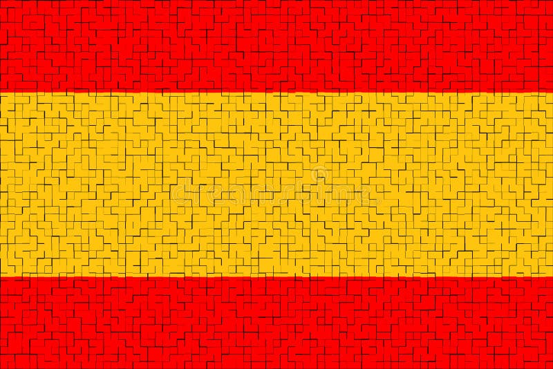 Spain. Flag of Spain. Llustration of the Flag of Spain. Horizontal ...