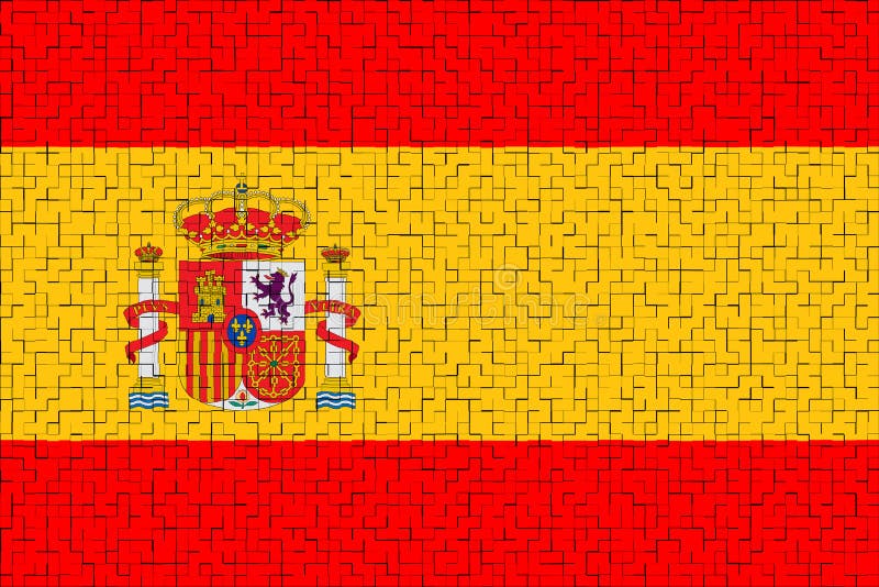 Spain. Flag of Spain. Llustration of the Flag of Spain. Horizontal ...