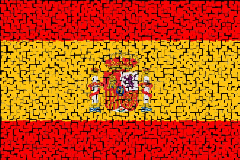 Spain. Flag of Spain. Llustration of the Flag of Spain. Horizontal ...