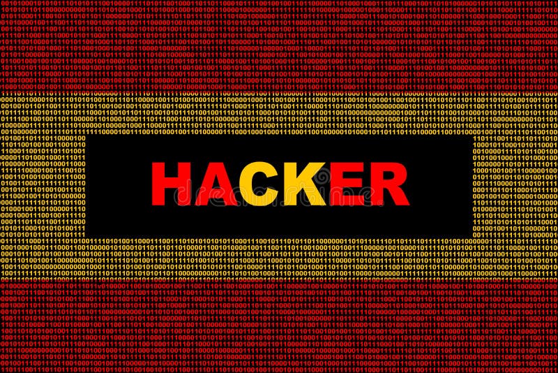 Hacker Spain. Digital Flag of Spain and a Binary Background ...