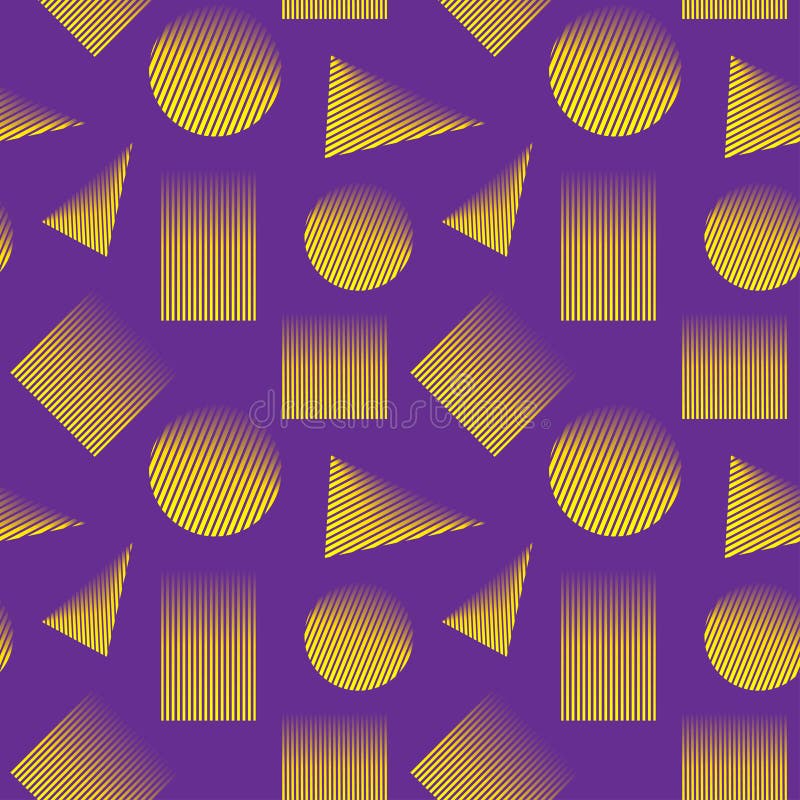 Seamless Pattern. Geometric Elements in the Style of 80 S-90 S Stock ...
