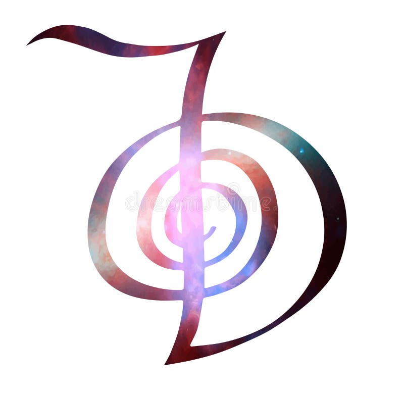 Cho Ku Rei Usui Reiki Symbol - Power Universe Background Stock ...