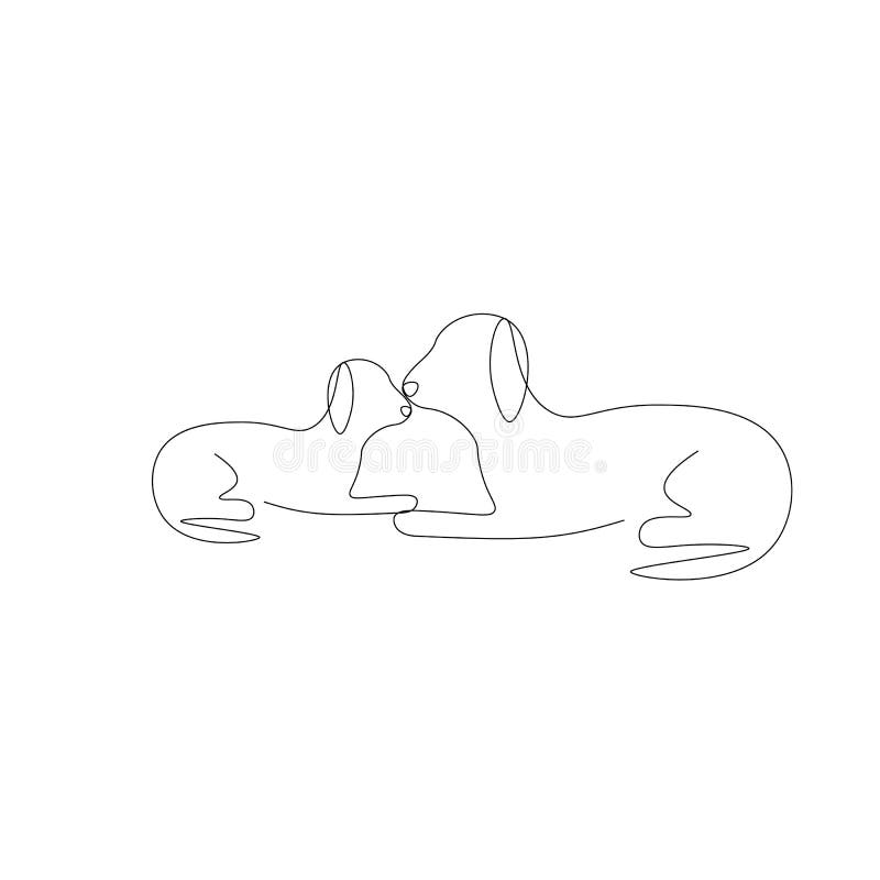 Continuous Line Drawing Dogs Stock Illustrations – 90 Continuous Line ...