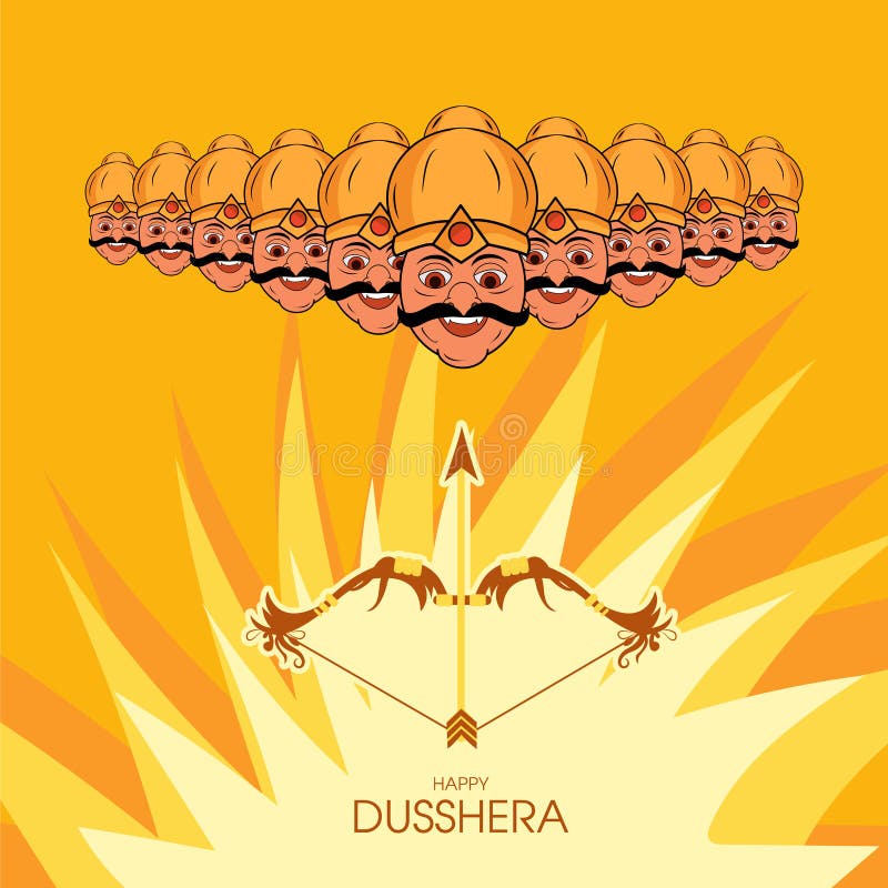 Happy Dusshera, Vijay Dashmi , Greeting Card Design Stock Vector ...