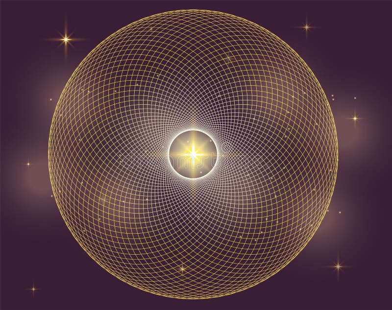 Torus Yantra, Gold Hypnotic Eye Sacred Geometry Stock Vector ...