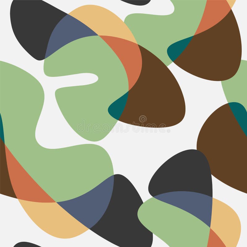 Seamless Colorful Pattern with Wave Shapes Stock Vector - Illustration ...