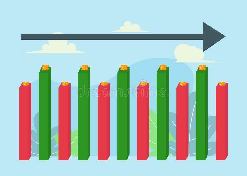 Sideways Market Investment Concept Illustration Design Stock Vector ...