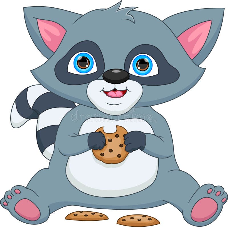 Cartoon Mouse Eating Cookie