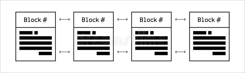 Blockchain Digital Document System Decentralized Template Design Vector ...