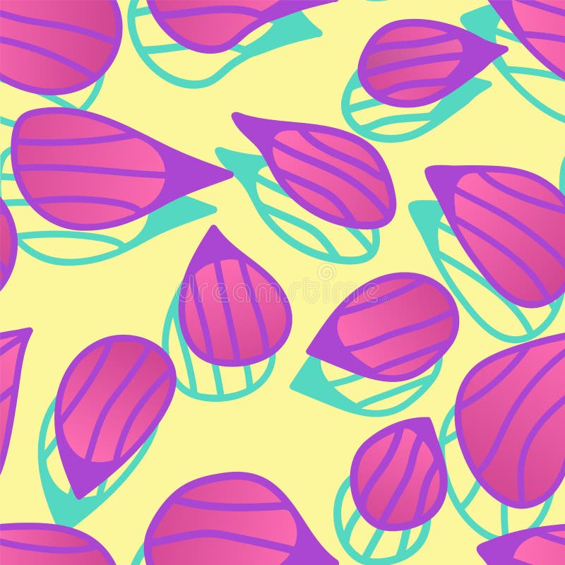 Seamless Natural Pattern with Chaotic Abstract Leaves Stock Vector ...