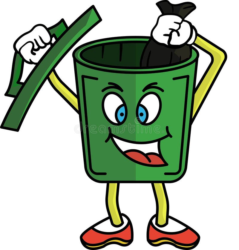 Cute Keep Cleaning Cartoon Lcolor Vector Character Stock Vector ...