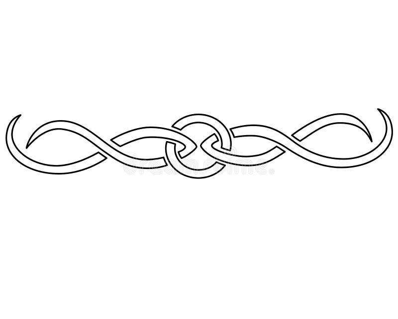 Celtic Style Divider or Border - Line Element for Coloring and ...