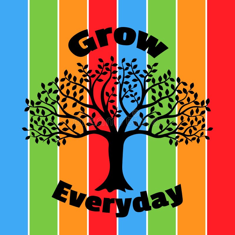 Grow Everyday , Creative T Shirt Design Vector Art Stock Vector ...