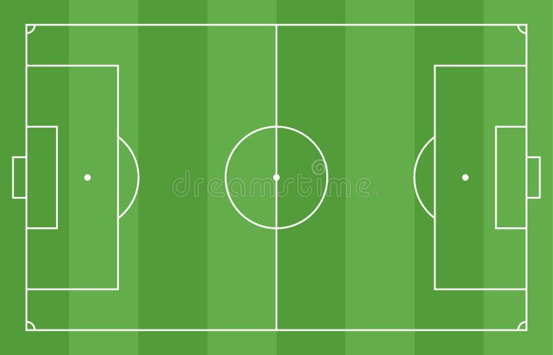 Football or Soccer Ground Pitch Top View Background Stock Vector ...