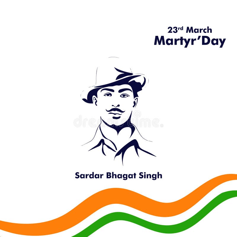 Indian Freedom Fighter Sardar Bhagat Singh Vector Art Stock Vector ...