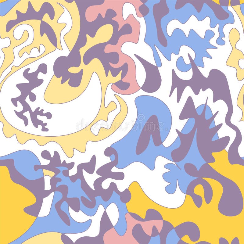 Seamless Decorative Artwork with Unique Wave Pattern Stock Vector ...