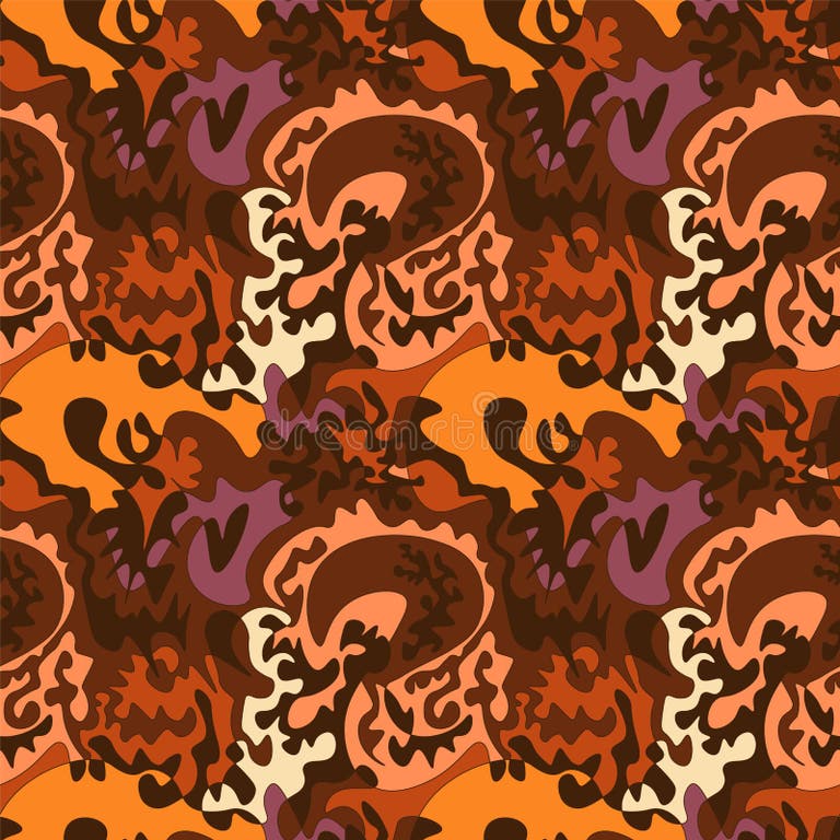 Seamless Decorative Artwork with Unique Wave Pattern Stock Vector ...