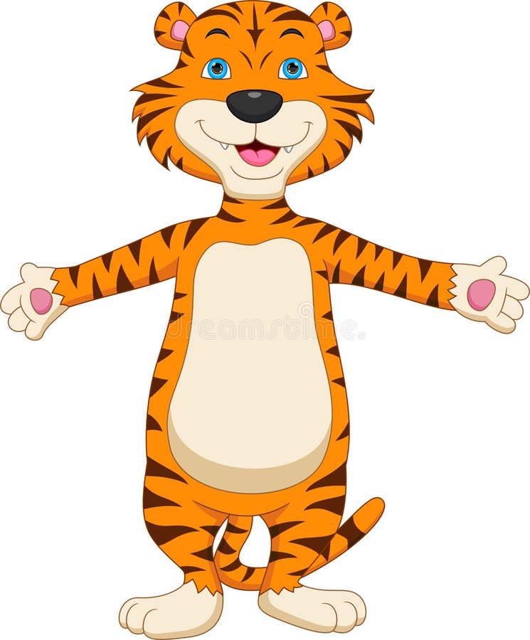 Cartoon Tiger Waving Stock Illustrations – 326 Cartoon Tiger Waving ...