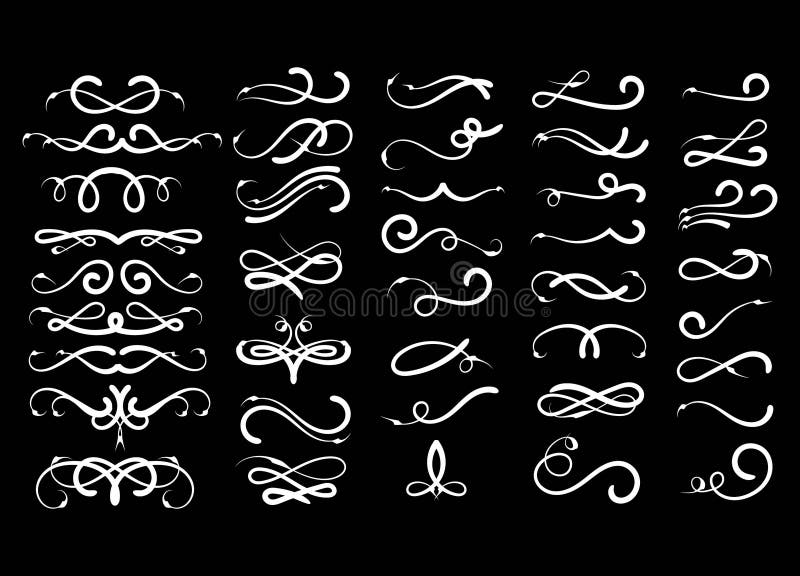 Swirls Collection Vector Element Illustration Stock Vector ...