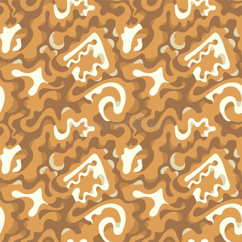 Abstract Seamless Ethnic Patten with Hand Drawn Wave Elements Stock ...