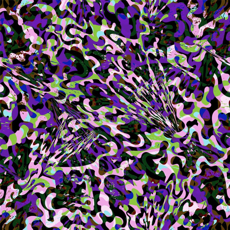 Abstract Seamless Ethnic Patten with Hand Drawn Wave Elements Stock ...