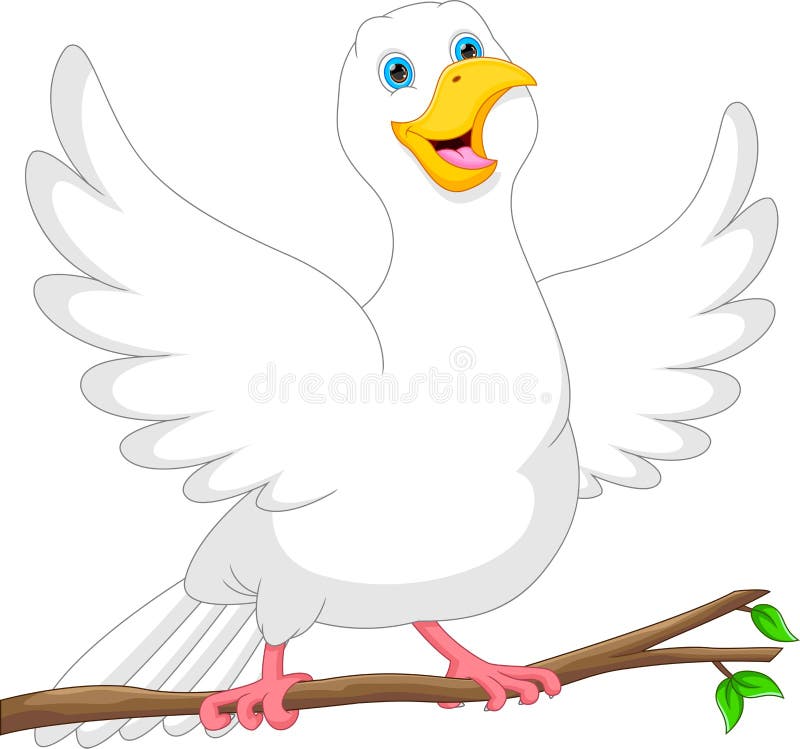 Happy White Dove Cartoon Stock Illustrations – 1,416 Happy White Dove ...