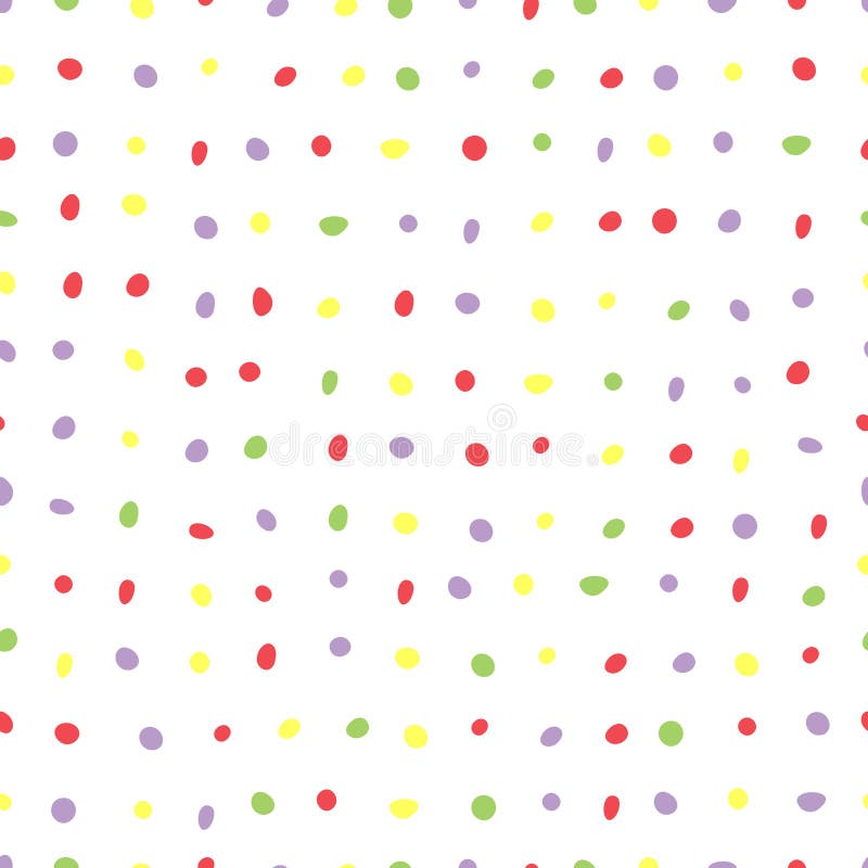 Seamless Multicolor Polka Dot Print. Dotted Vector Pattern. Stock ...