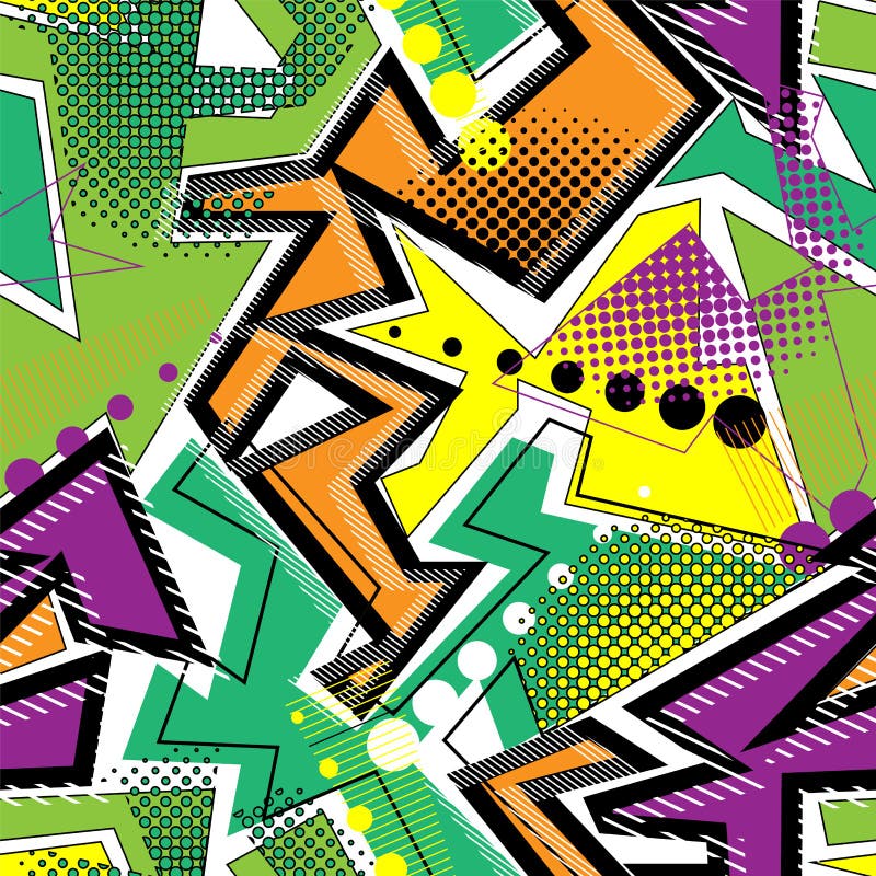 Abstract Urban Pattern with Curved Geometry Elements, Lines and Chaotic ...