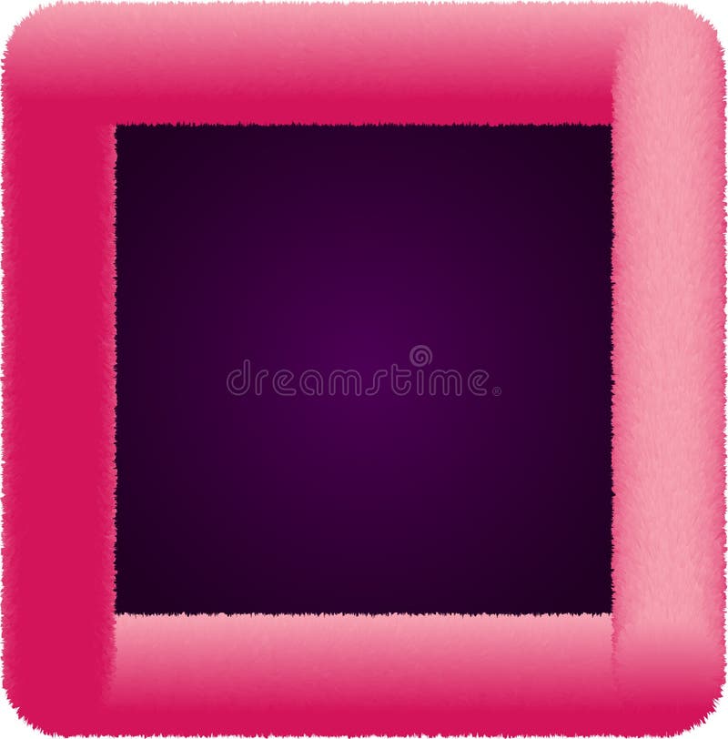 Pink Fluffy Fur Frame for Photo or Congratulation or Mock Up Stock ...