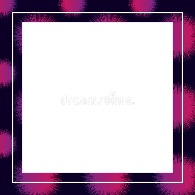 Pink Fluffy Frame Fur Background Vector Illustration for Print, Mock Up ...
