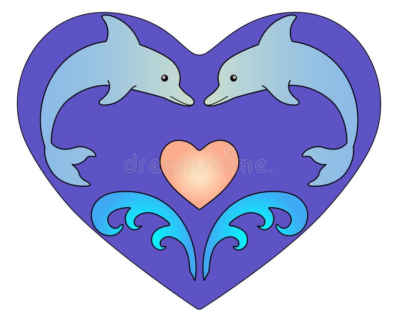 Real Dolphins Making A Heart