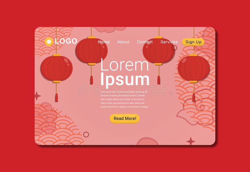 Elegant Oriental Chinese Style Landing Page Illustration Design Concept ...