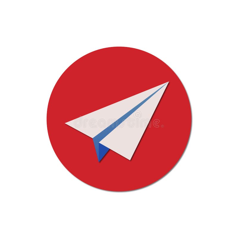 Paper Airplane Icon for Send Button. 3d Render Stock Illustration ...