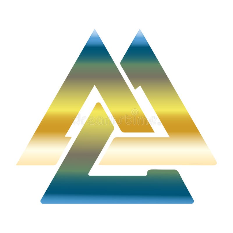 Gold Spiritual Symbol Celtic Trinity, Triskelion, Holy Trinity Sign ...