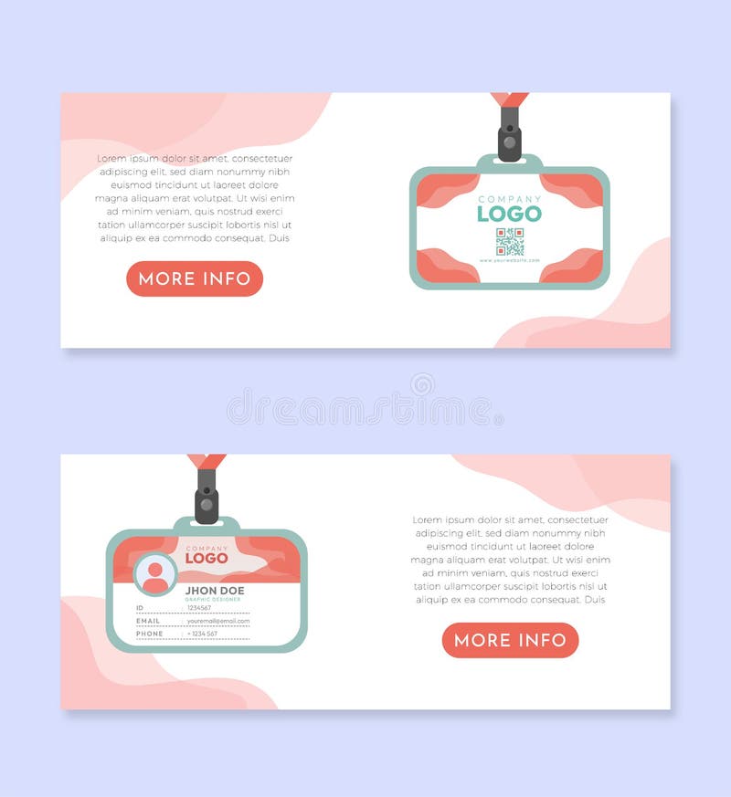 Personal Identity Card Front Back Vector Concept Stock Illustrations ...