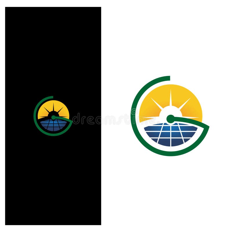 G Sun Solar Panel Logo Concept Stock Vector - Illustration of electric ...