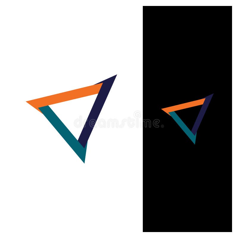 Unique Triangle Shape Logo Concept Icon Stock Vector - Illustration of ...