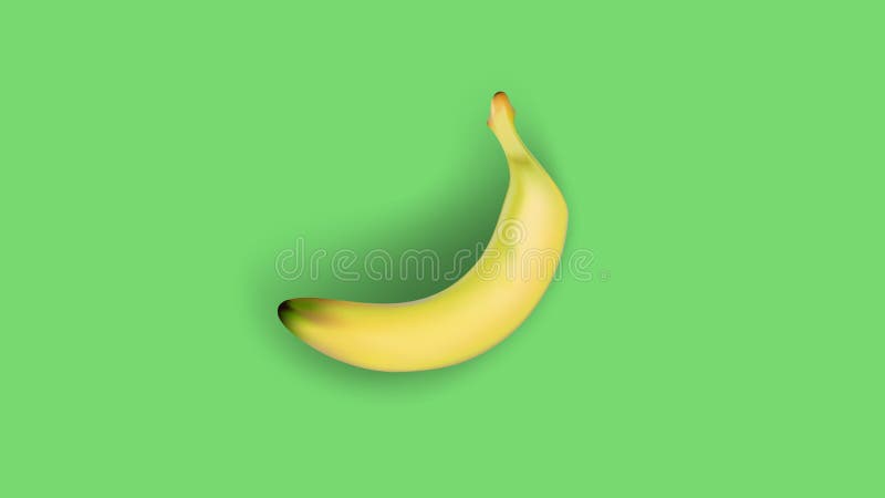 Illustration of Banana Using Yellow Color Scheme Stock Vector ...