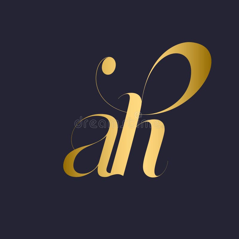 AH Monogram Logo. Luxury Letter a, Letter H Font Icon. Stock Vector ...