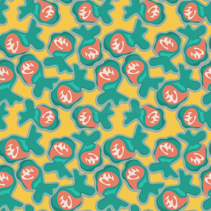 Seamless Abstract Unique Pattern with Repeat Strange Shapes Stock ...